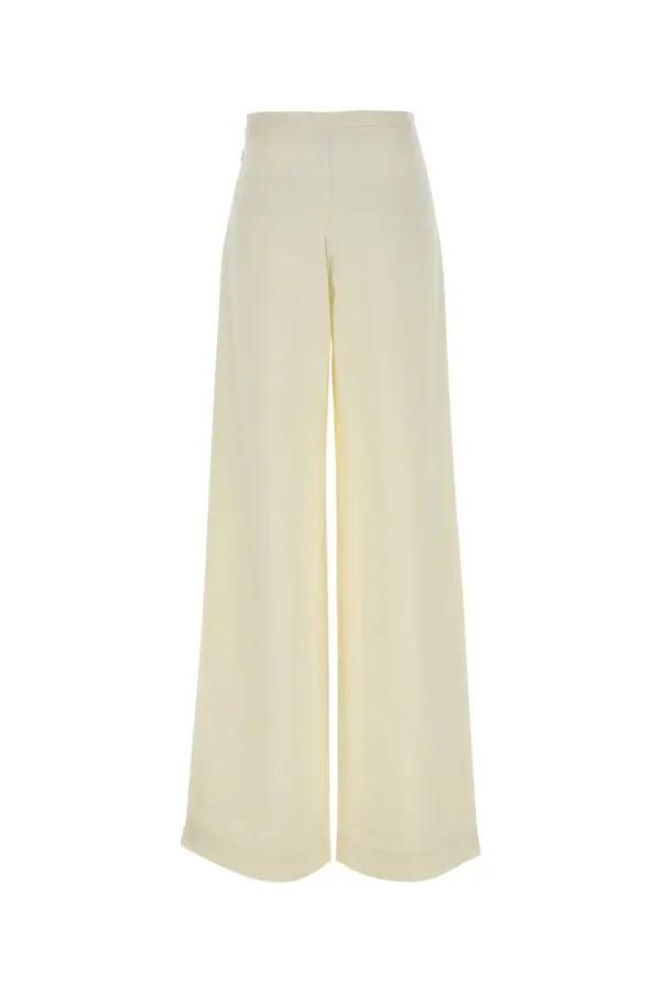 TALLER MARMO Ivory Crepe Wide-leg Marlene Pant