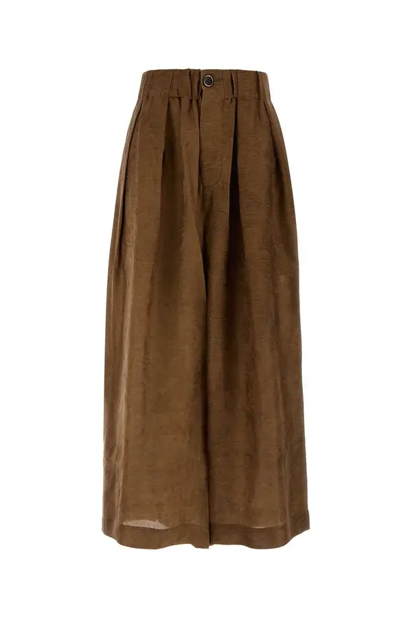 UMA WANG Biscuit Viscose Blend Poetic Wide-leg Pant