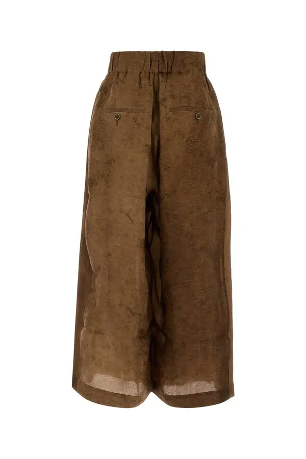 UMA WANG Biscuit Viscose Blend Poetic Wide-leg Pant