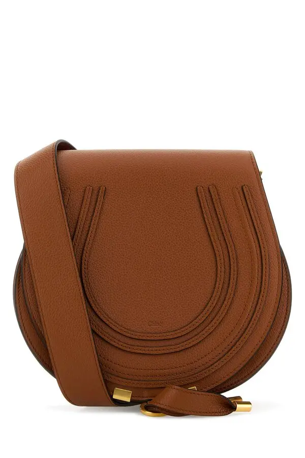 Chloé Caramel Leather Marcie Crossbody Bag - Light Brown