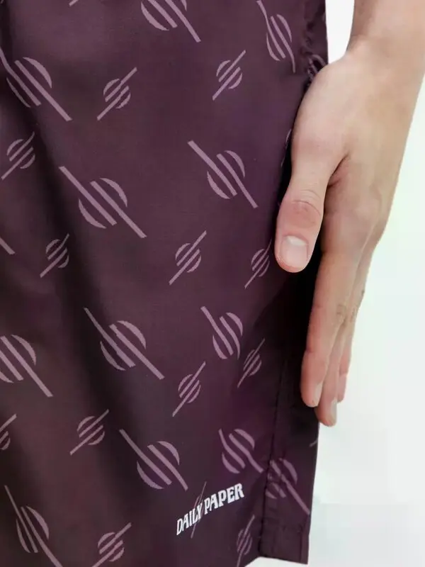 DAILY PAPER Logo-print Drawstring Swim Shorts