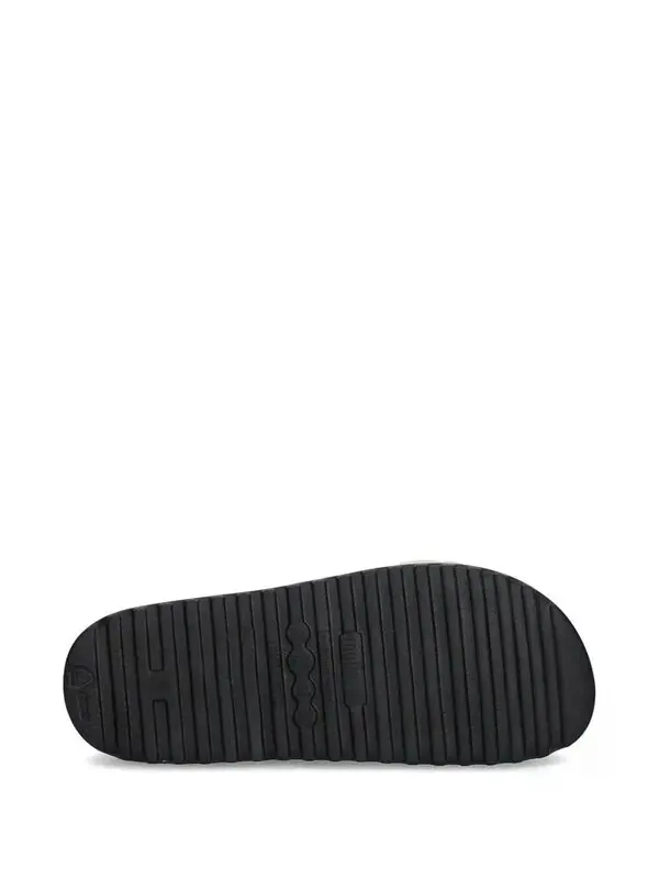Melissa Buckle-fastening Platform Slides - Neutrals