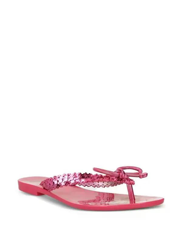 Melissa X Disney Harmonic Chrome Sequin Embellished Bow Flip-flops