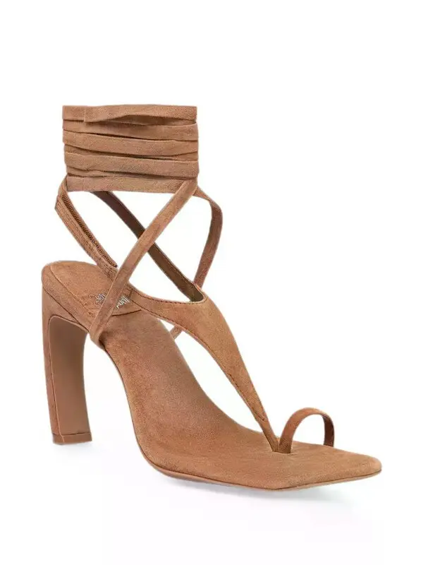 Jeffrey Campbell Bon-bon Lace-up Suede Sandals