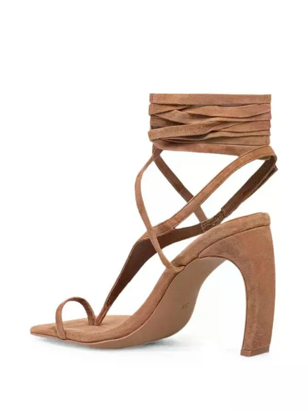 Jeffrey Campbell Bon-bon Lace-up Suede Sandals