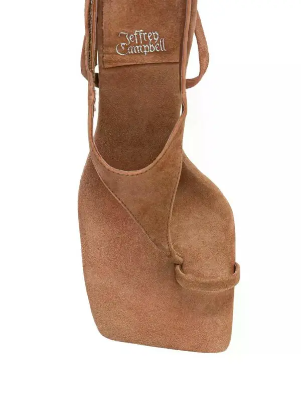 Jeffrey Campbell Bon-bon Lace-up Suede Sandals