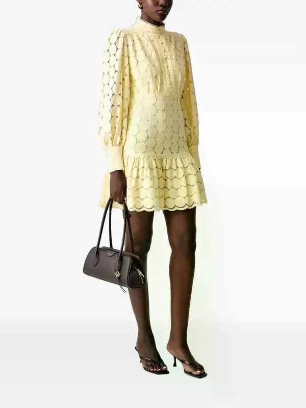 Bardot Remy Guipure-lace Ruffled Mini Dress