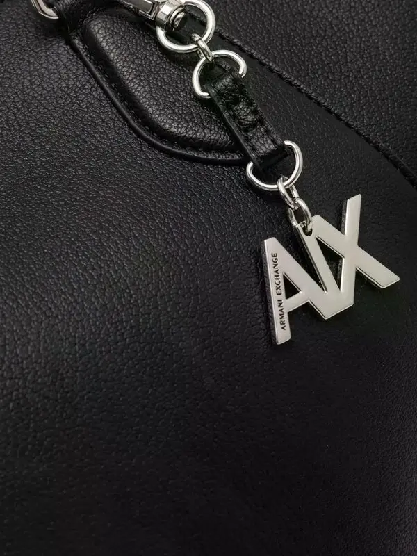 Armani Exchange Logo-plaque Pebbled Tote Bag