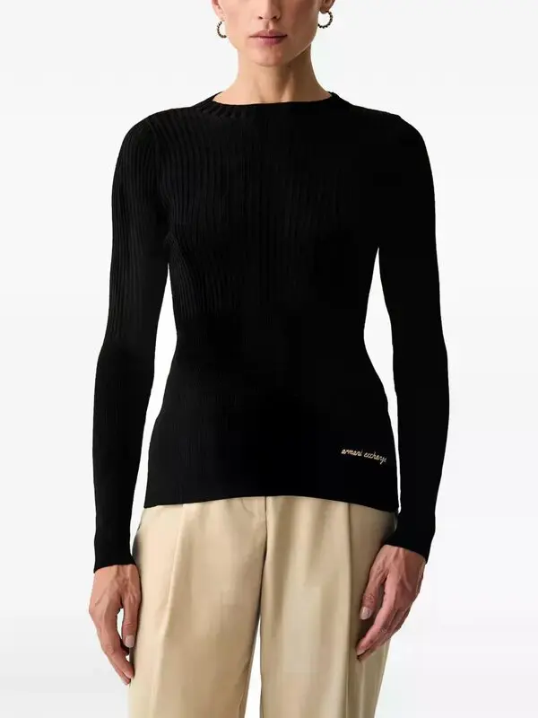 Armani Exchange Logo-embroidered Crew-neck Sweater