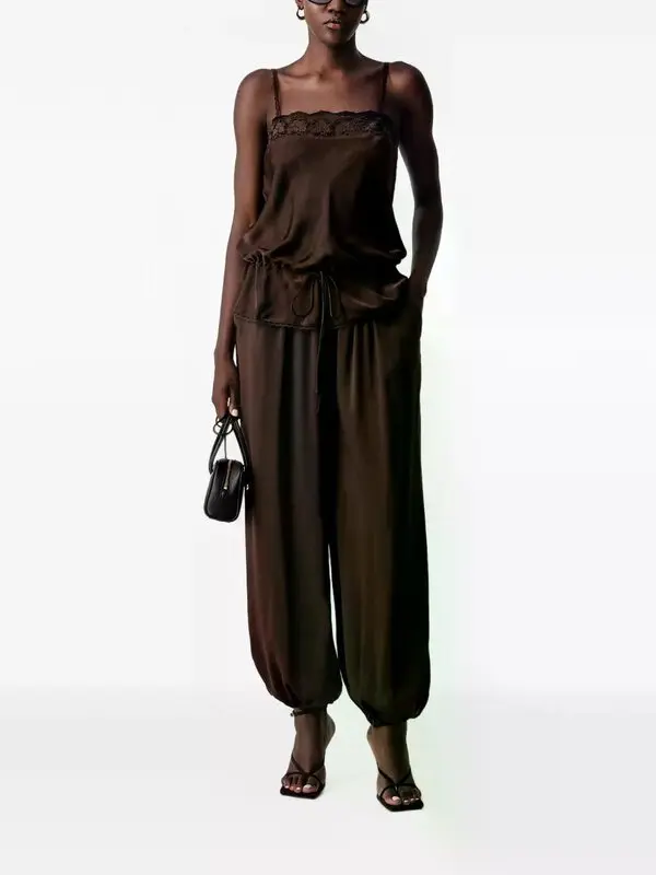 Bardot Nikola Gathered-cuff Trousers - Brown