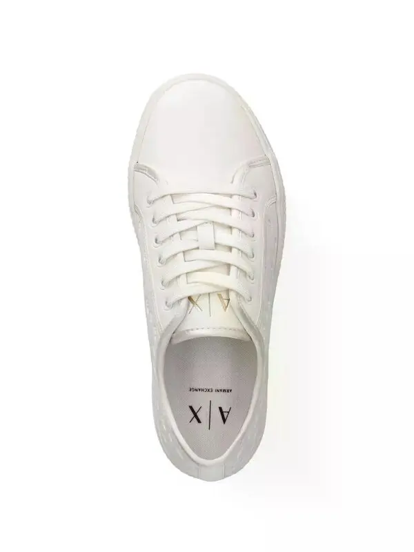 Armani Exchange Logo-embossed Flatform Sneakers