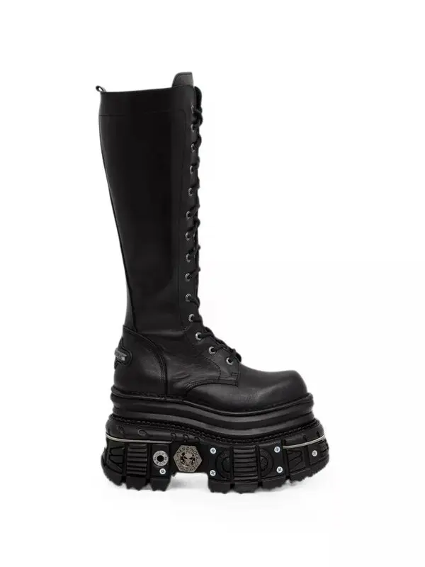 NEW ROCK Lace-up Platform Boots