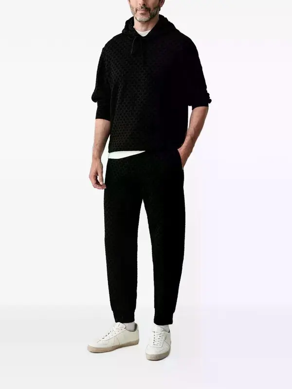 Armani Exchange Monogram-pattern Drawstring Track Pants