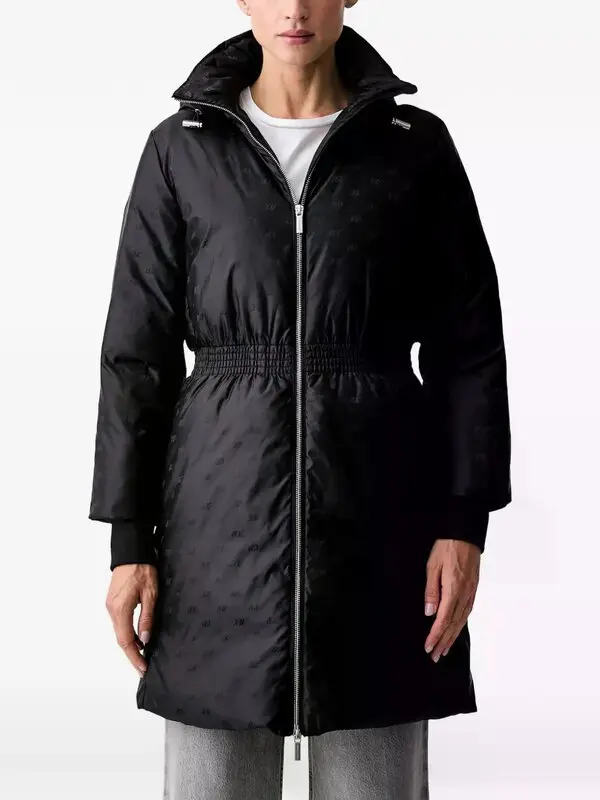 Armani Exchange Monogram-pattern Hooded Coat