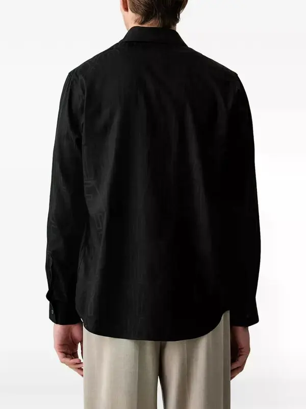 Armani Exchange Logo-jacquard Long-sleeved Shirt