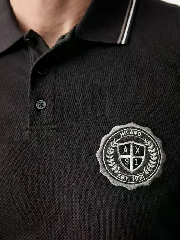 Armani Exchange Logo-detail Polo Shirt