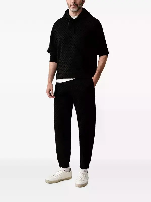 Armani Exchange Logo-pattern Drawstring Hoodie
