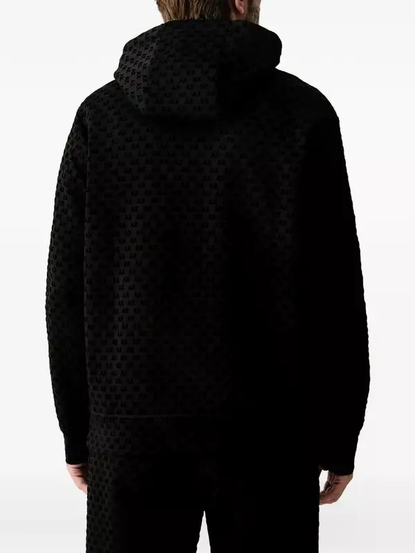 Armani Exchange Logo-pattern Drawstring Hoodie