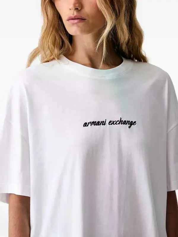 Armani Exchange Logo-embroidered T-shirt
