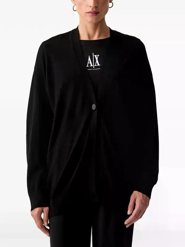 Armani Exchange V-neck Logo-embroidered Cardigan