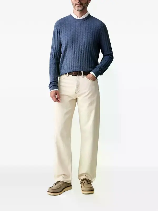 Armani Exchange Basket-weave Crew-neck Sweater