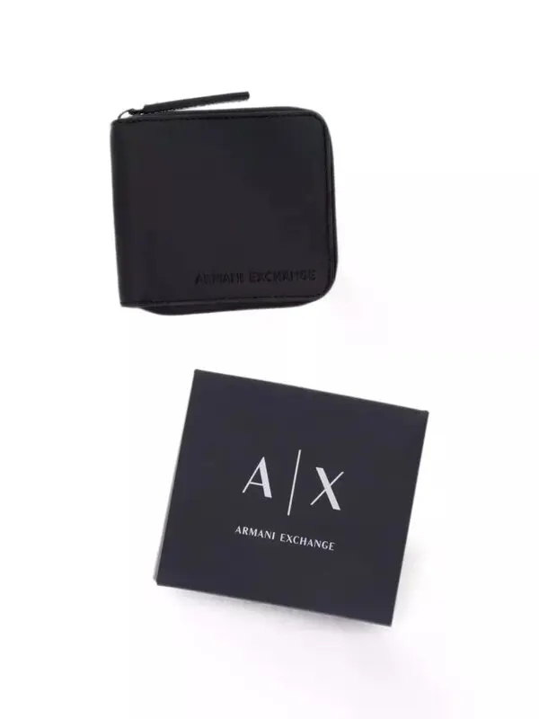 Armani Exchange Logo-debossed Zip-around Wallet