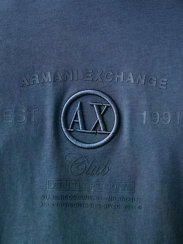Armani Exchange Logo-embroidered T-shirt