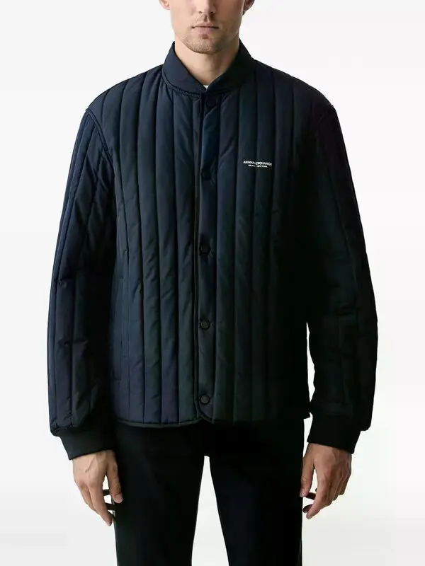 Armani Exchange Quilted Logo-print Jacket