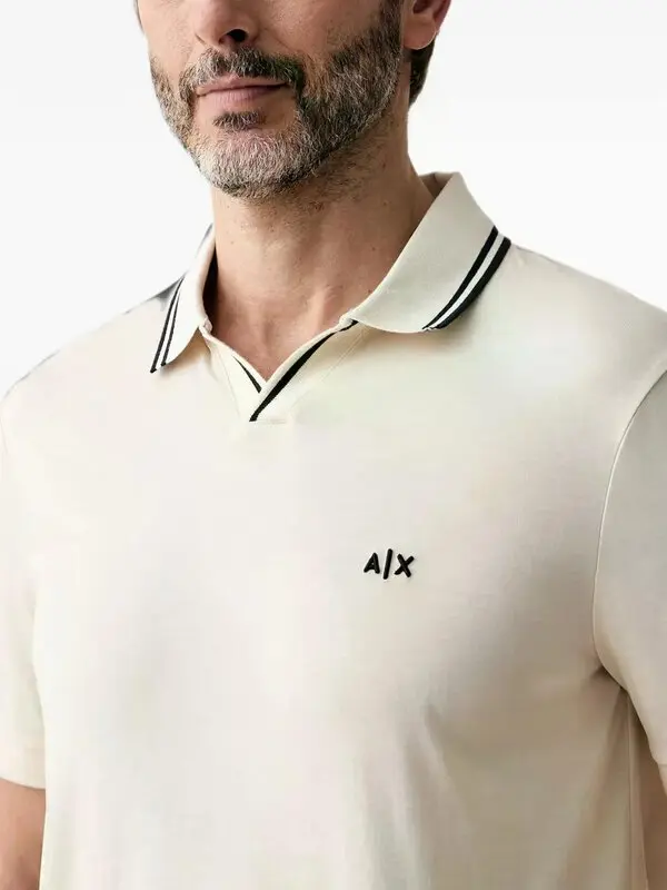 Armani Exchange Logo-embroidered Tipped T-shirt
