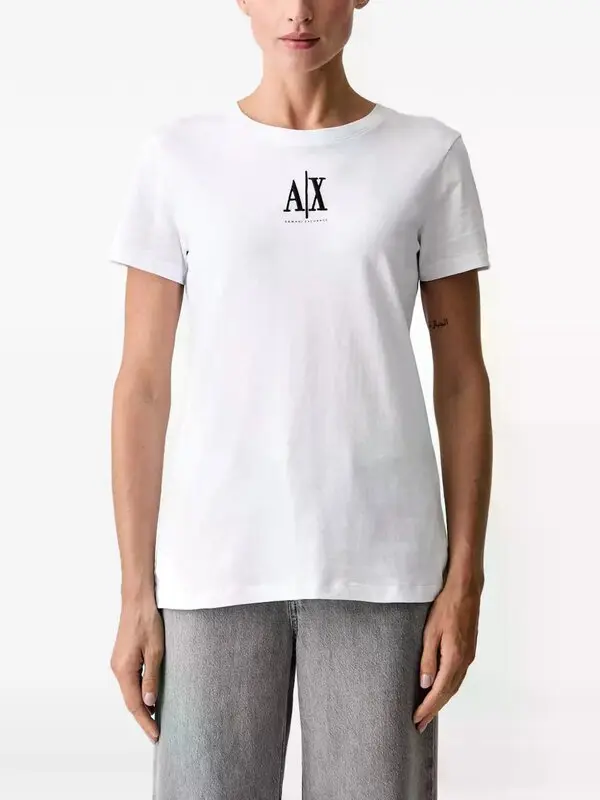 Armani Exchange Logo-embroidered T-shirt