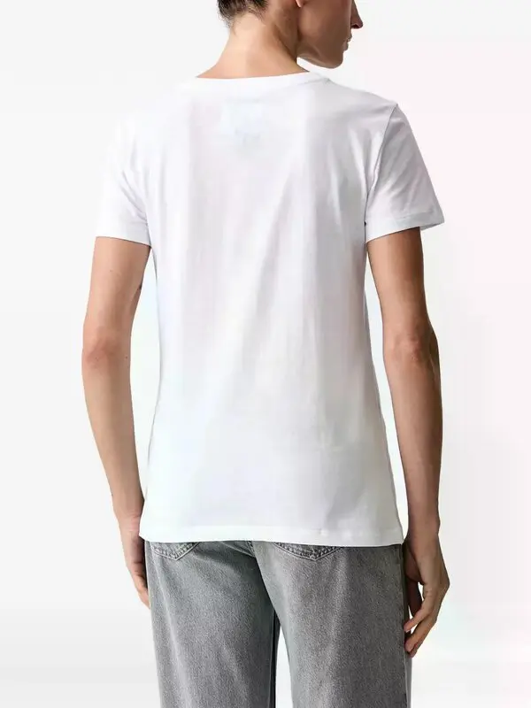 Armani Exchange Logo-embroidered T-shirt