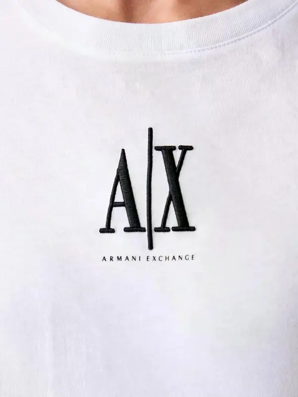 Armani Exchange Logo-embroidered T-shirt