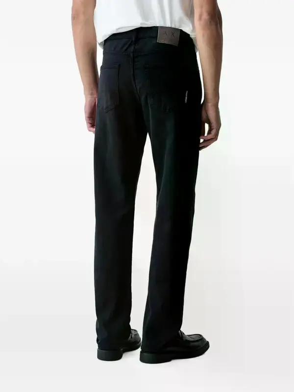Armani Exchange Straight Leg Jeans With Logo Patch