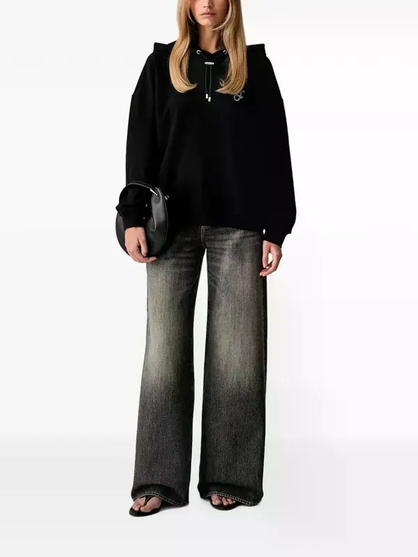 Armani Exchange Faded Wide-leg Jeans