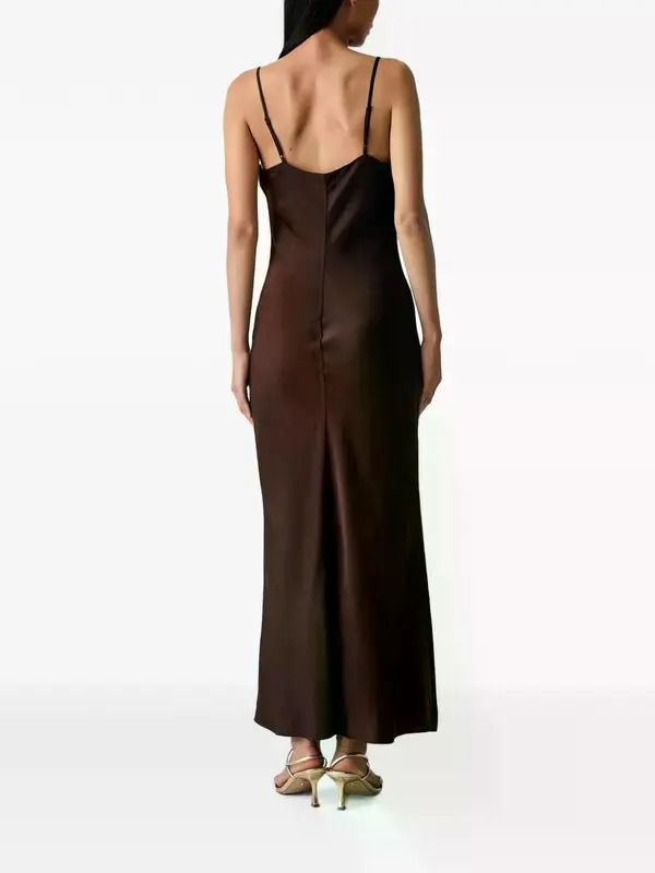 Bardot Marlo Satin-finish Spaghetti-strap Maxi Dress