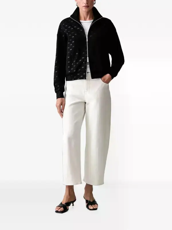 Armani Exchange Logo-pattern Zip-up Sweatshirt