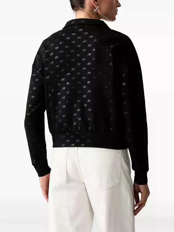 Armani Exchange Logo-pattern Zip-up Sweatshirt
