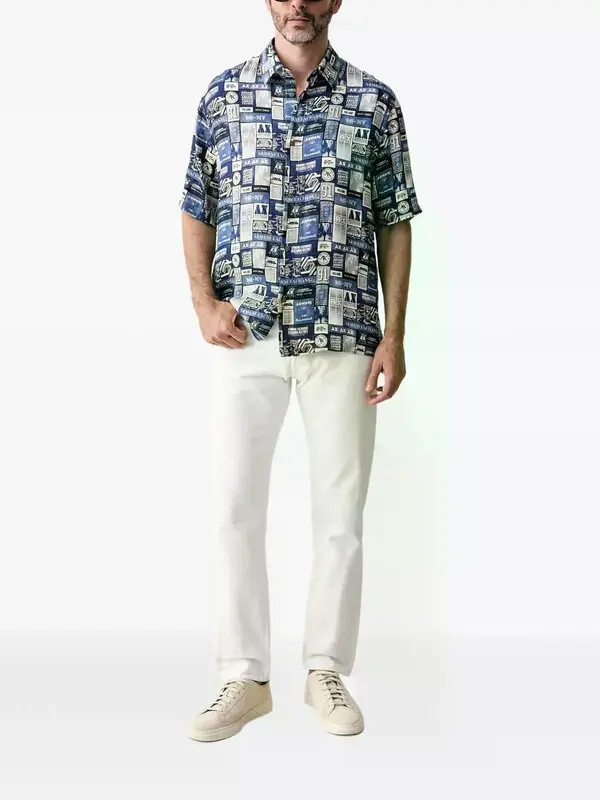 Armani Exchange Logo-print Short-sleeve Shirt