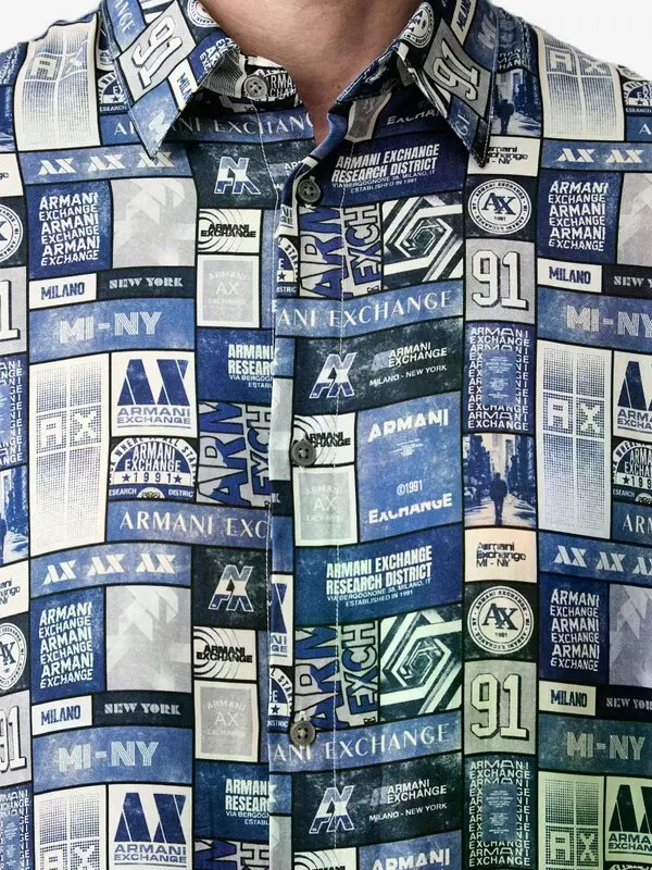 Armani Exchange Logo-print Short-sleeve Shirt