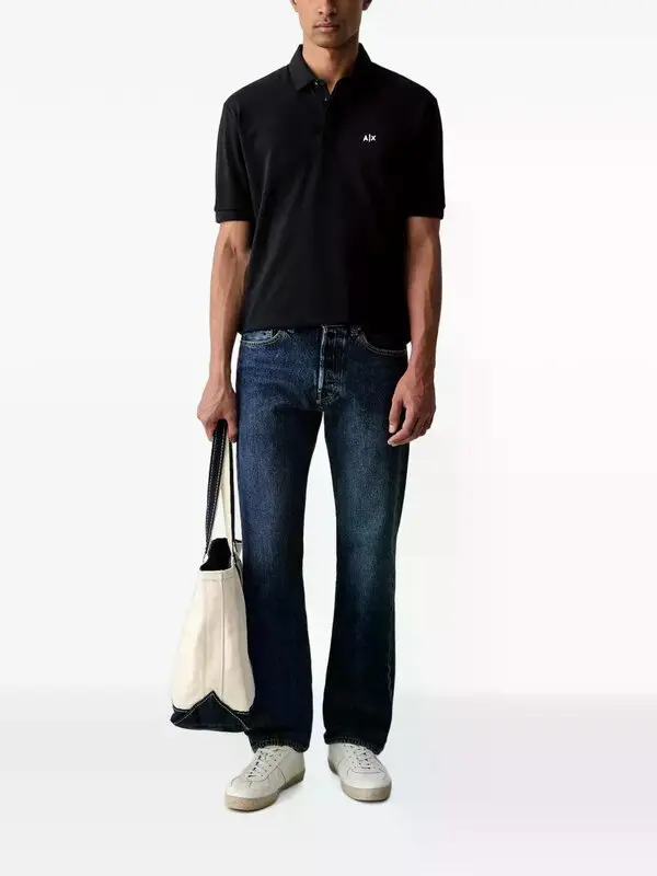 Armani Exchange Logo-print Piqué Polo Shirt
