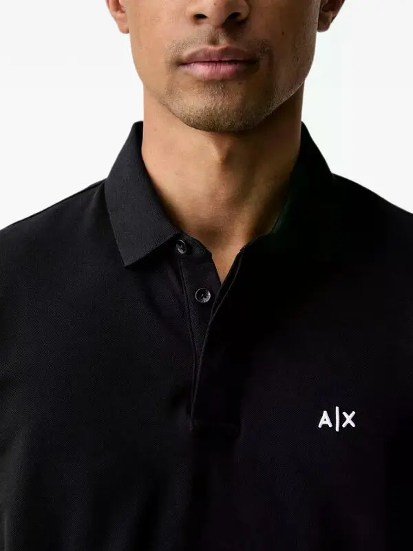 Armani Exchange Logo-print Piqué Polo Shirt