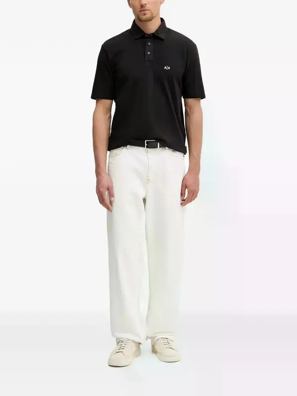 Armani Exchange Logo-embroidered Piqué Polo Shirt