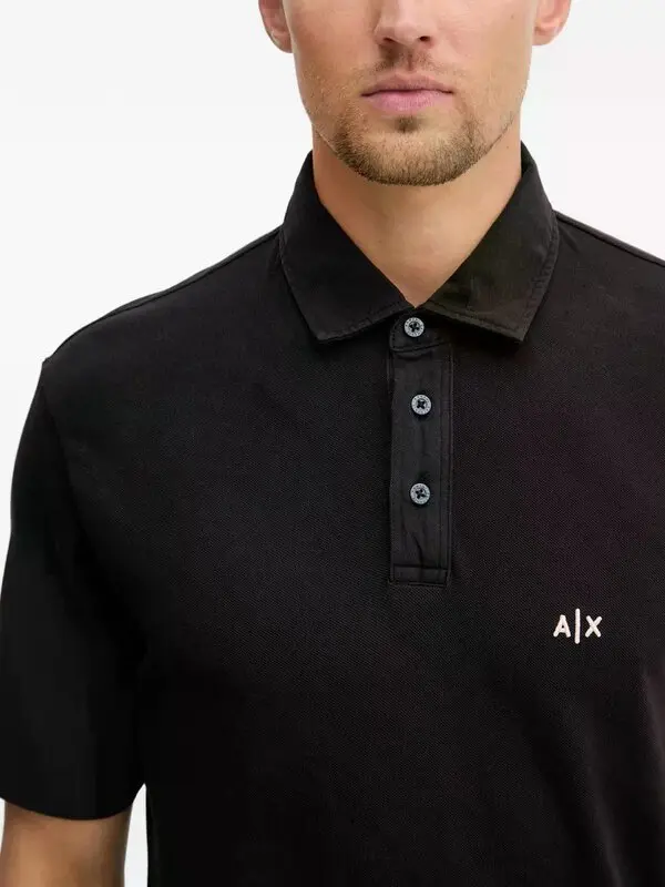 Armani Exchange Logo-embroidered Piqué Polo Shirt