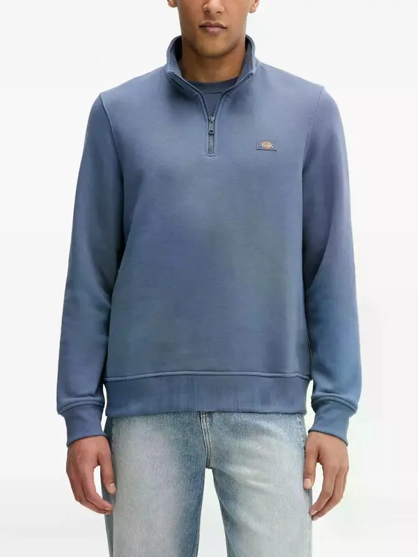 Dickies Oakport Quarter-zip Logo-patch Sweatshirt