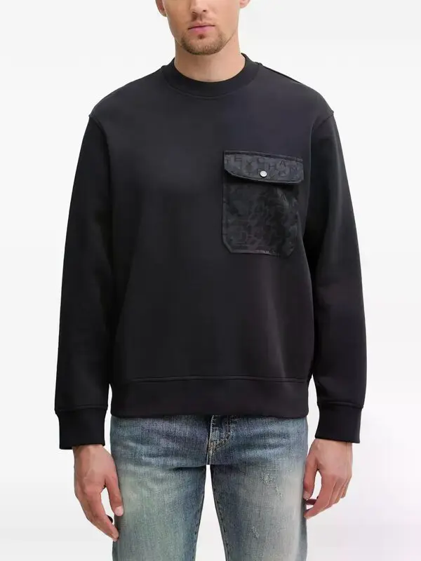 Armani Exchange Logo-pattern Pocket Sweater