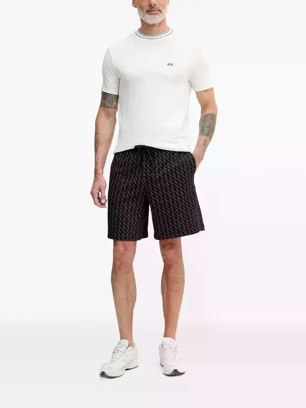 Armani Exchange Logo-print Contrast-trim T-shirt
