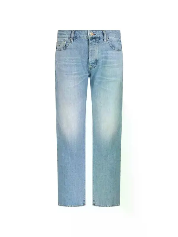 Armani Exchange Faded-effect Five-pocket Jeans