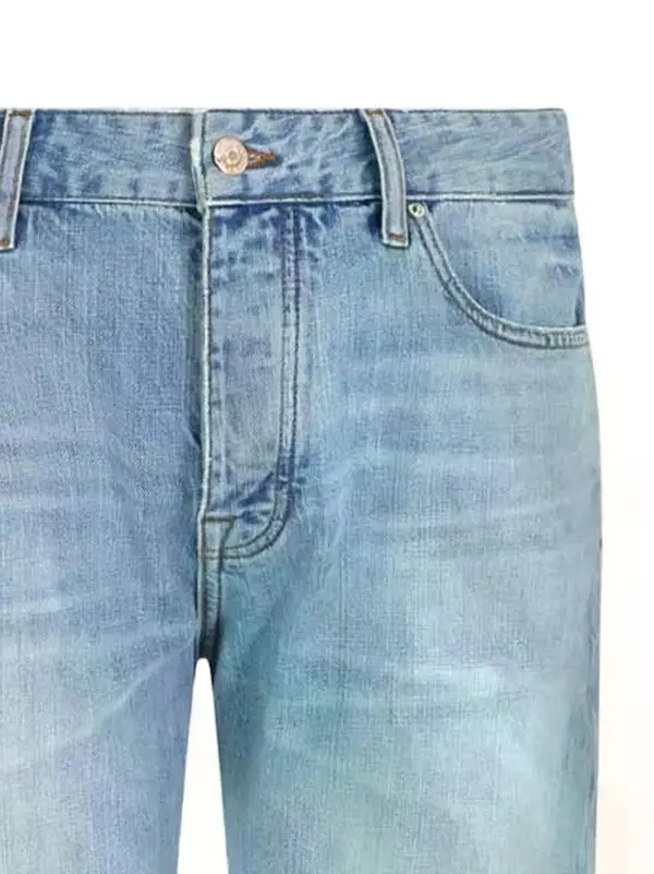 Armani Exchange Faded-effect Five-pocket Jeans