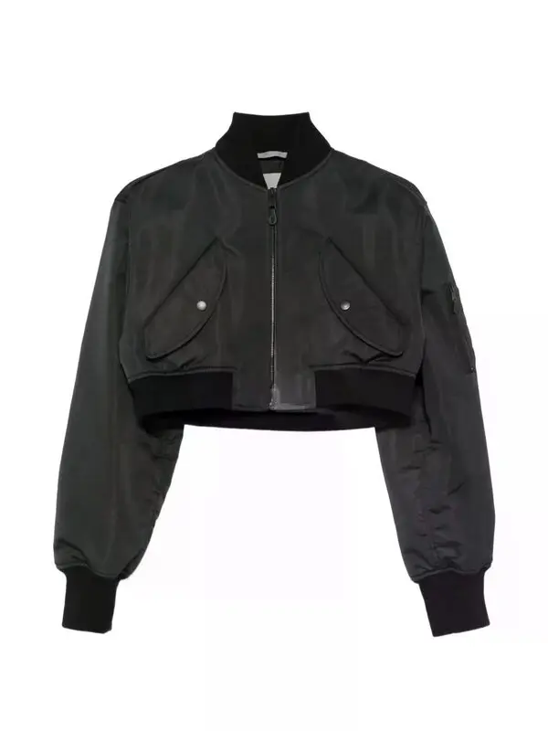 Balenciaga Cropped Bomber Jacket - Black