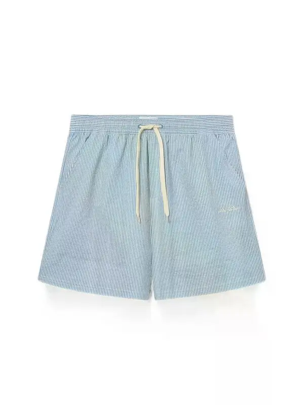 LES DEUX Stan Seersucker Striped Swim Shorts